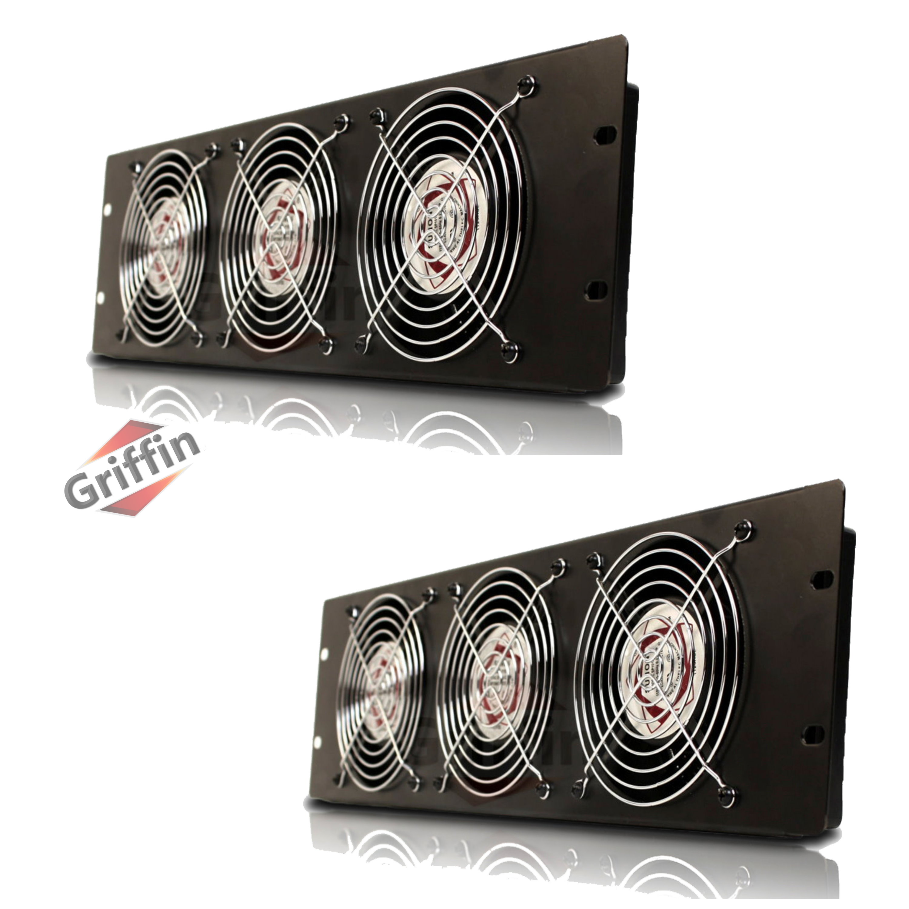 GRIFFIN 2x Rack Mount Fan Cool System Panels | Audio Equipment Gear ...