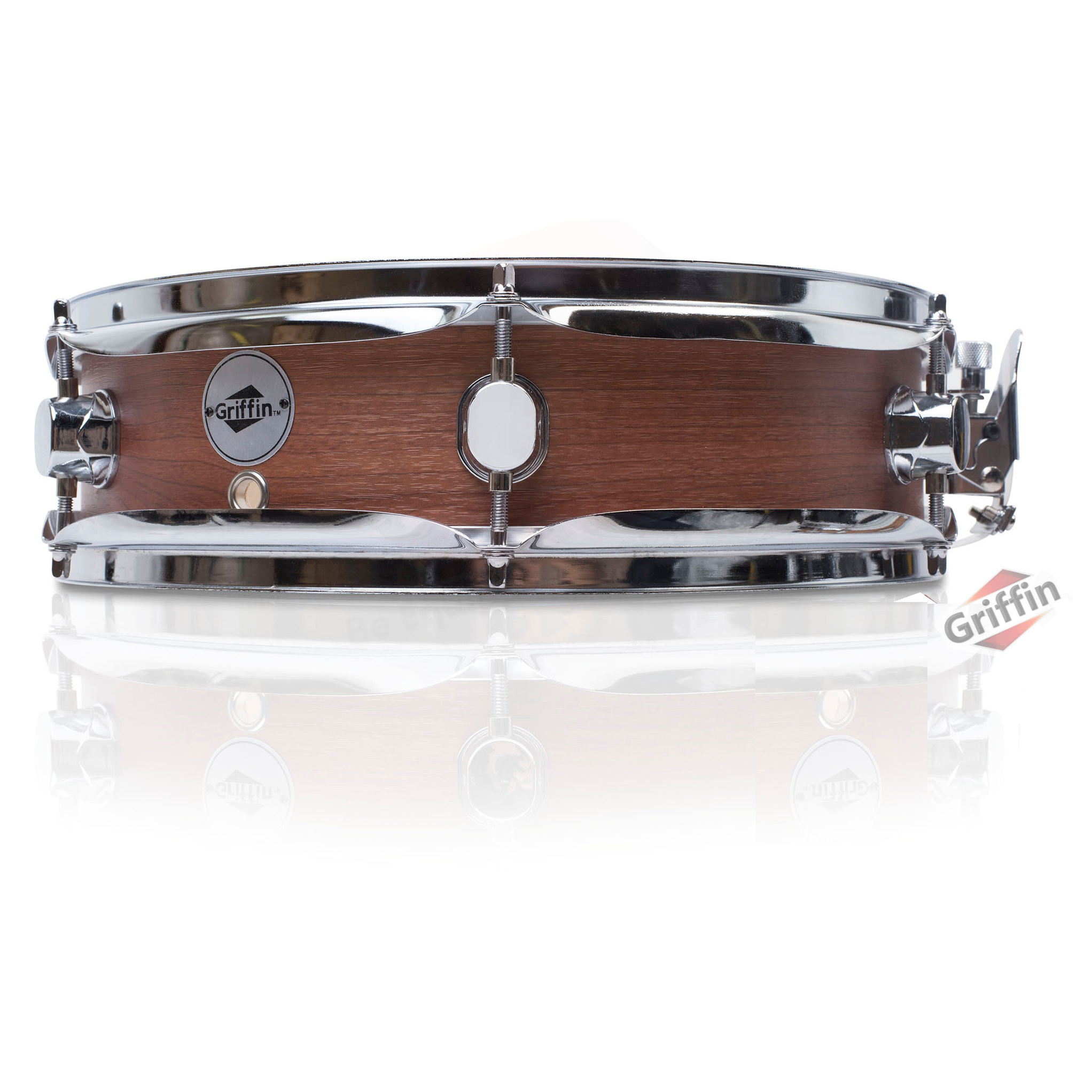 Piccolo Snare Drum 13" x 3.5" by GRIFFIN | 100% Poplar Wood Shell Flat ...